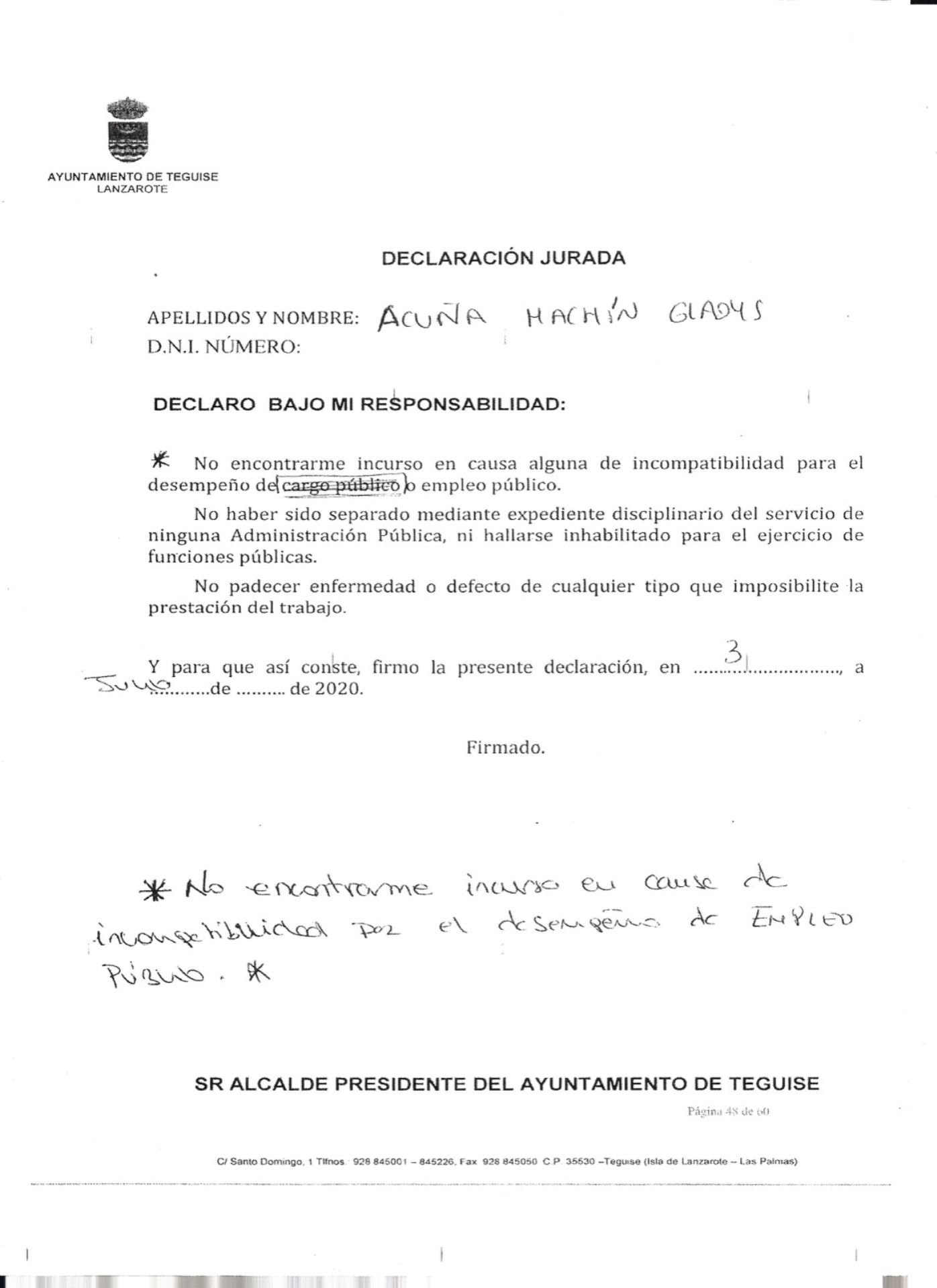 Contigo Teguise + Unido denuncia el expediente de contratación de ... Contigo Teguise + Unido denuncia el expediente de contratación de ...