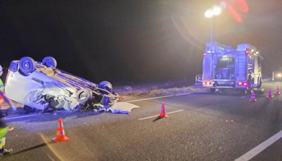 Herido un hombre tras volcar con su furgoneta en Famara