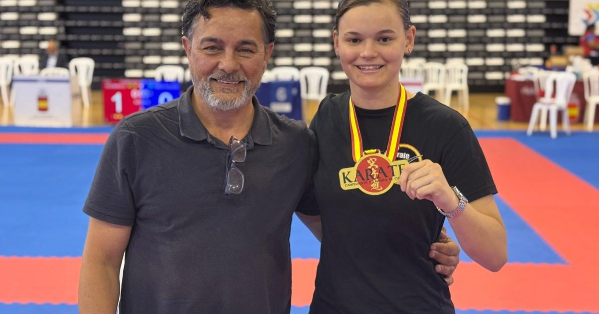 The karateka Amelie Skiba, Spanish team champion
